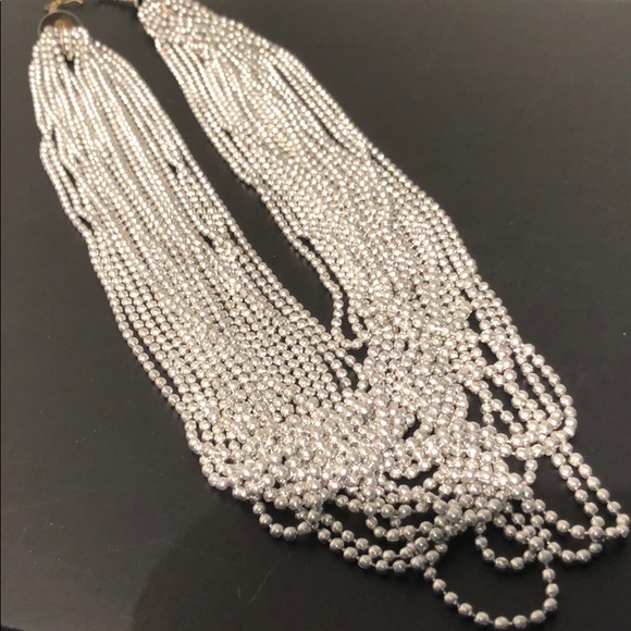 Jewelry | Vintage 2 Long Strands Of Silver Beading | Poshmark